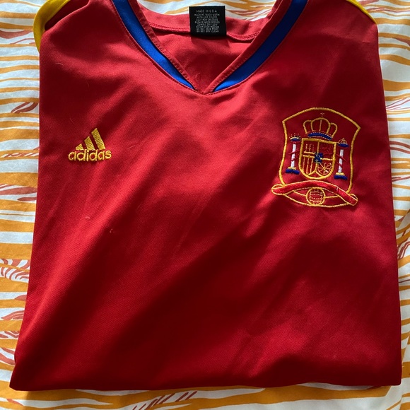 adidas | Shirts | Adidas Spain National Team Jersey Andres Iniesta No 6 ...